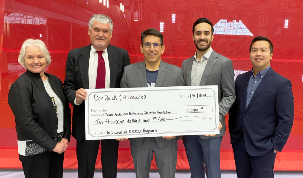 Don Quick & Associates, Inc. Donates $10,000 to RRISD Programs | Don ...